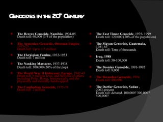 Genocide powerpoint | PPT