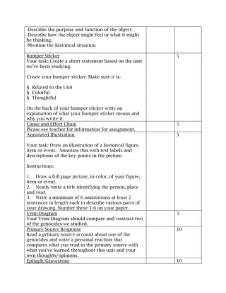 Genocide unit outline | DOCX