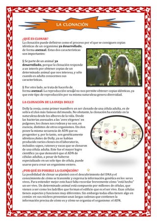 Genoma humano y clonaicon | DOCX