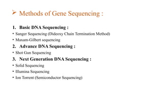 Topic Name : Gene Mapping And Gene Sequencing | PPTX