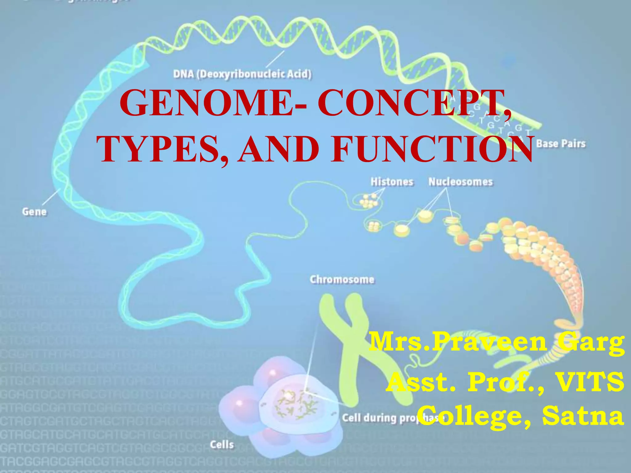 Genome concept, types, and function | PPTX