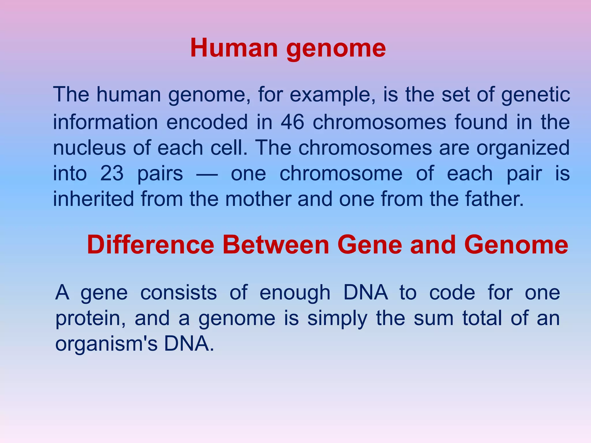 Genome concept, types, and function | PPTX
