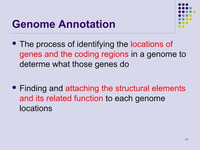 Genome annotation 2013 | PPT | Genetics | Science
