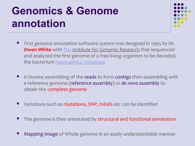 Genome annotation 2013 | PPT | Genetics | Science