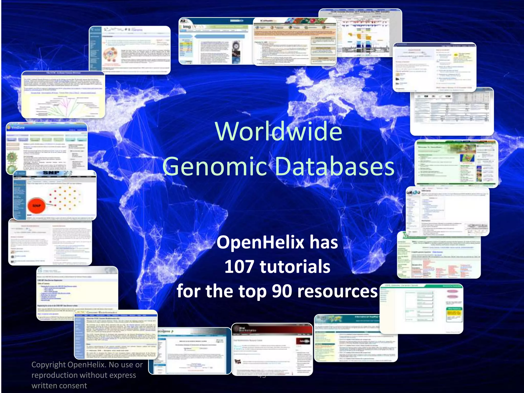 Genomics and OpenHelix - Basic Intro 12apr09 | PPT