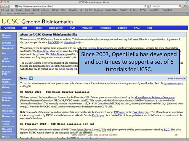 Genomics and OpenHelix - Basic Intro 12apr09 | PPTX