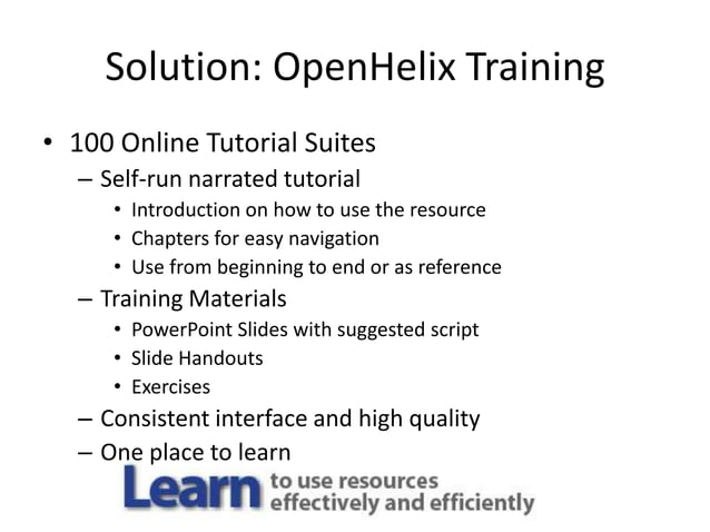 Genomics and OpenHelix - Basic Intro 12apr09 | PPTX