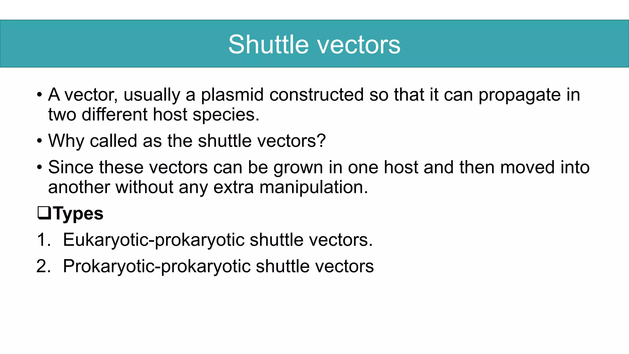 Comparison Between Different Types Of Vectors | PPT Comparison Between Different Types Of Vectors | PPT