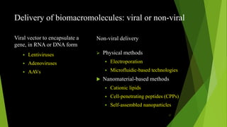Genome editing delivery systems | PPTX