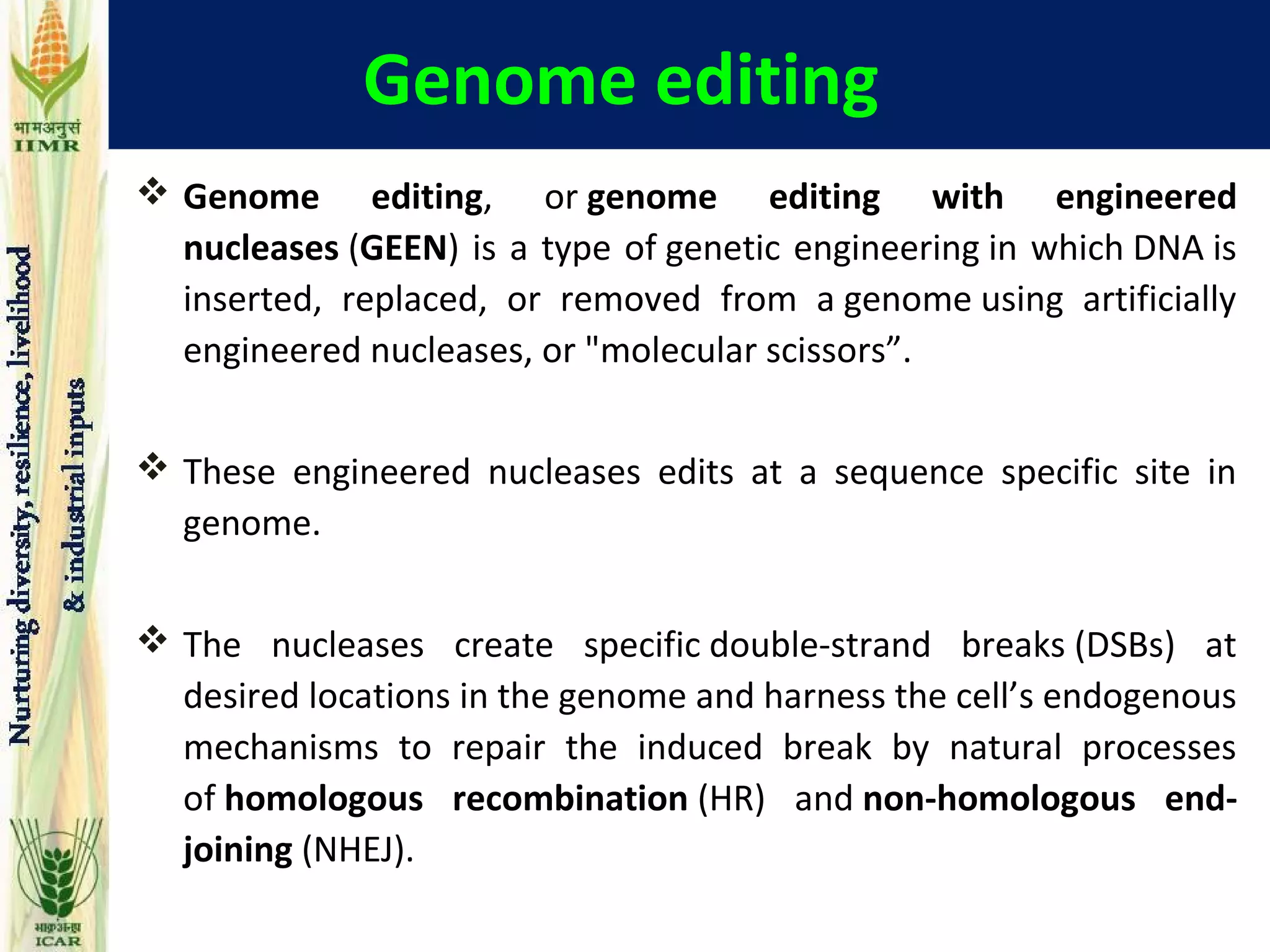 Genome editing with engineered nucleases | PPT