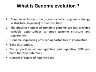 Genome evolution discussion questions | PPT