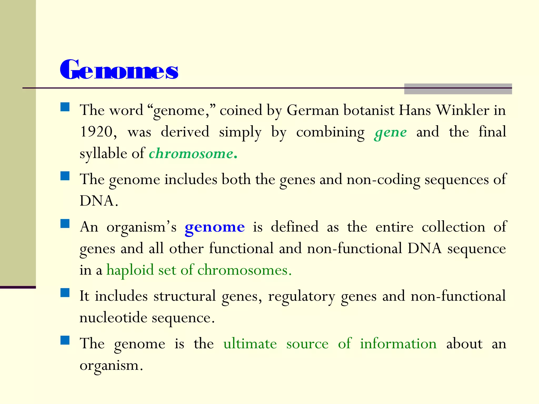 Genome organisation | PPT
