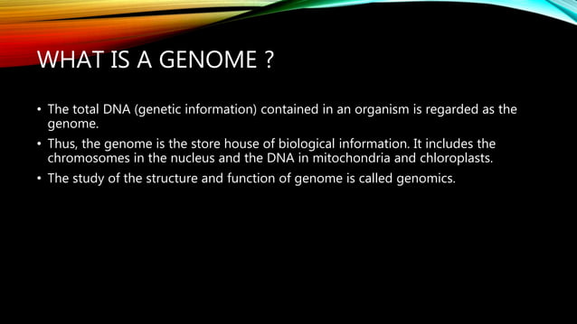 Genome organisation in prokaryotes and eukaryotes | PPTX