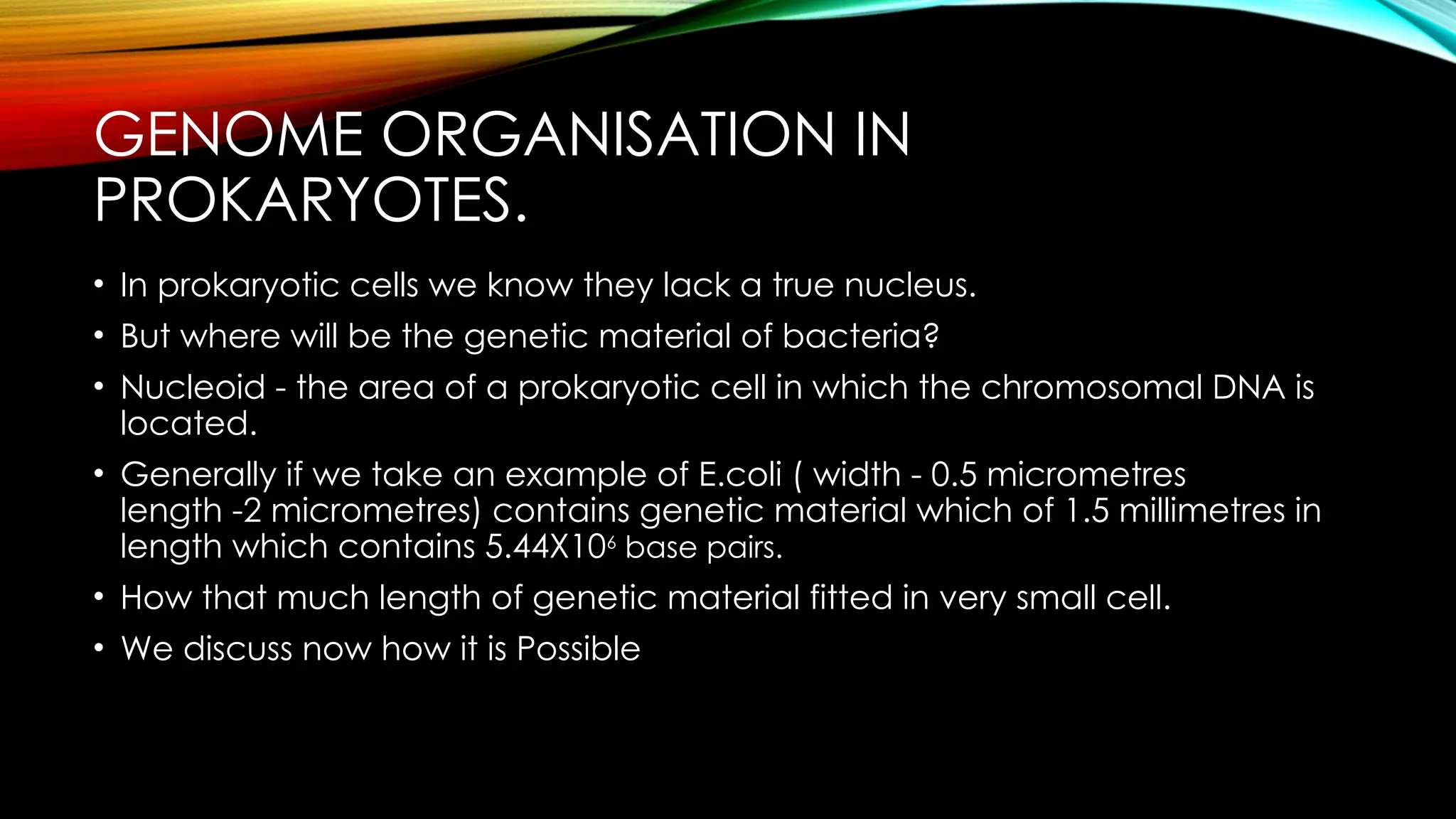genome organisation in prokaryotes and eukaryotes.pptx