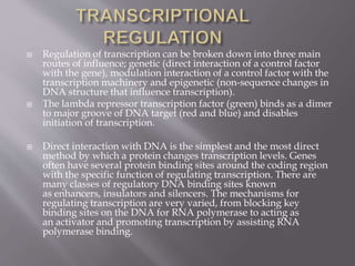 Genome organization ,gene expression sand regulation | PPTX