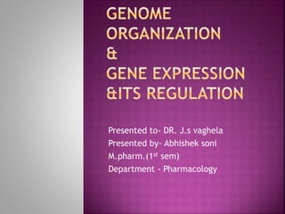 Genome organization and gene expression and its regulation | PPTX