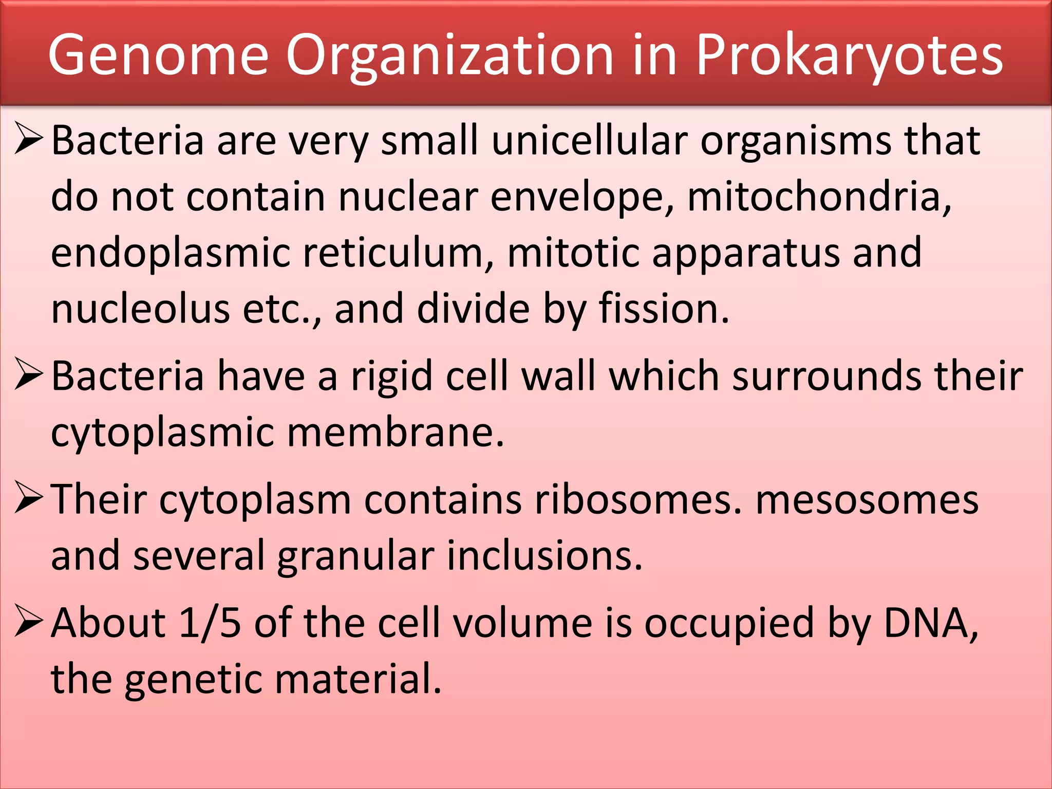 Genome organization in prokaryotes | PPTX