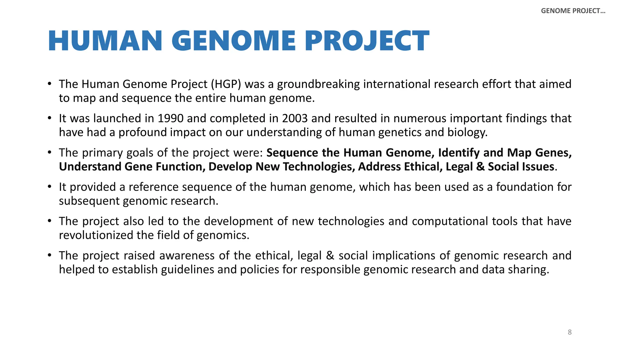 Genome Projects : Human, Rice,Wheat,E coli and Arabidopsis. | PPTX