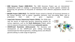 Genome Projects : Human, Rice,Wheat,E coli and Arabidopsis. | PPTX
