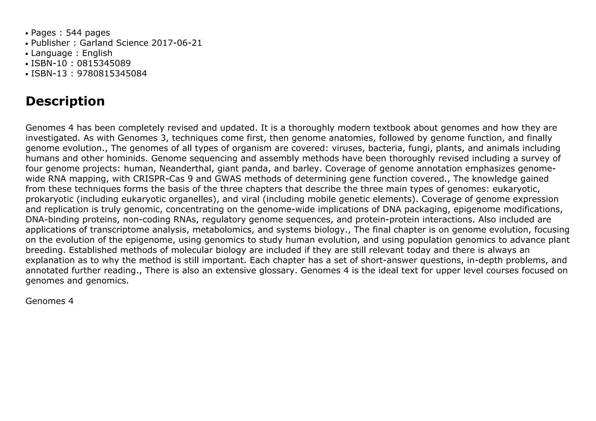 Genomes 4 | PDF | Biological Sciences | Science