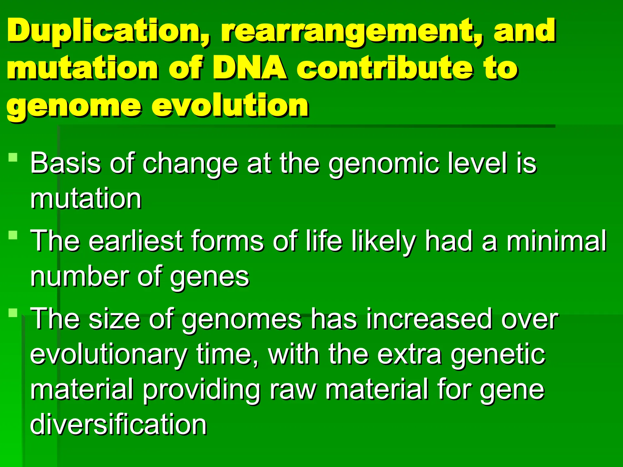 Genomes and Their Evolution detailed explanation | PPT