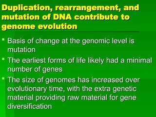 Genomes and Their Evolution detailed explanation | PPT