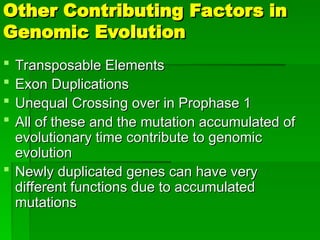 Genomes and Their Evolution detailed explanation | PPT