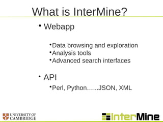 Genome science intermine | PPT