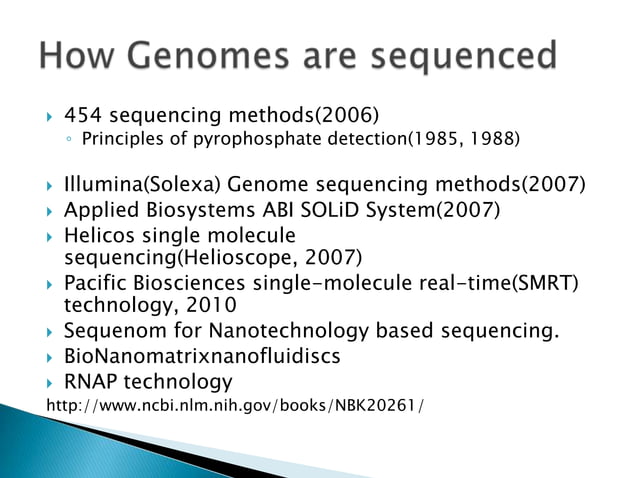 Genome sequencingprojects | PPTX | Biotech and Biomedical Industry | Industries