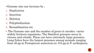 Genome size and complexity of eukaryotic genome.pptx