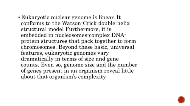 Genome size and complexity of eukaryotic genome.pptx | Biological Sciences | Science