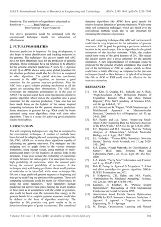 Genome structure prediction a review over soft computing techniques | PDF