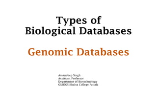 Genomic databases | PDF | Databases | Computer Software and Applications