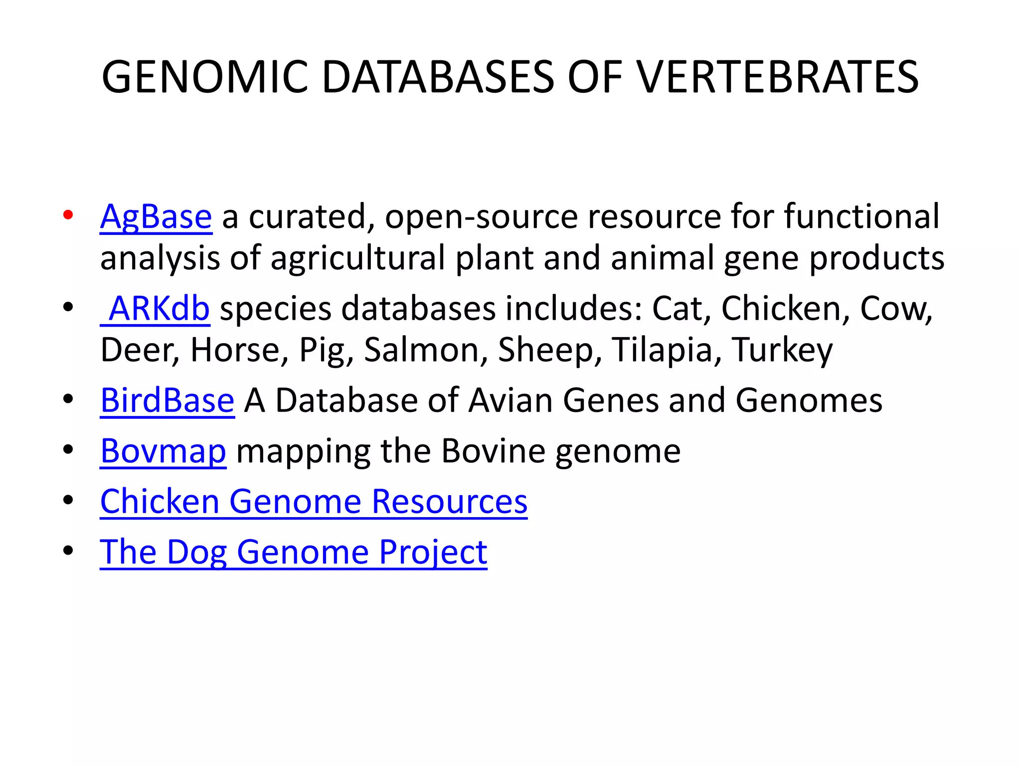 Genomic databases | PPTX