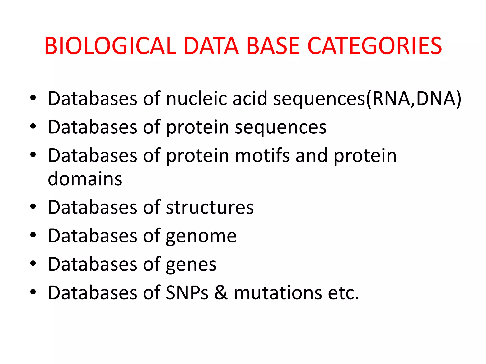 Genomic databases | PPTX