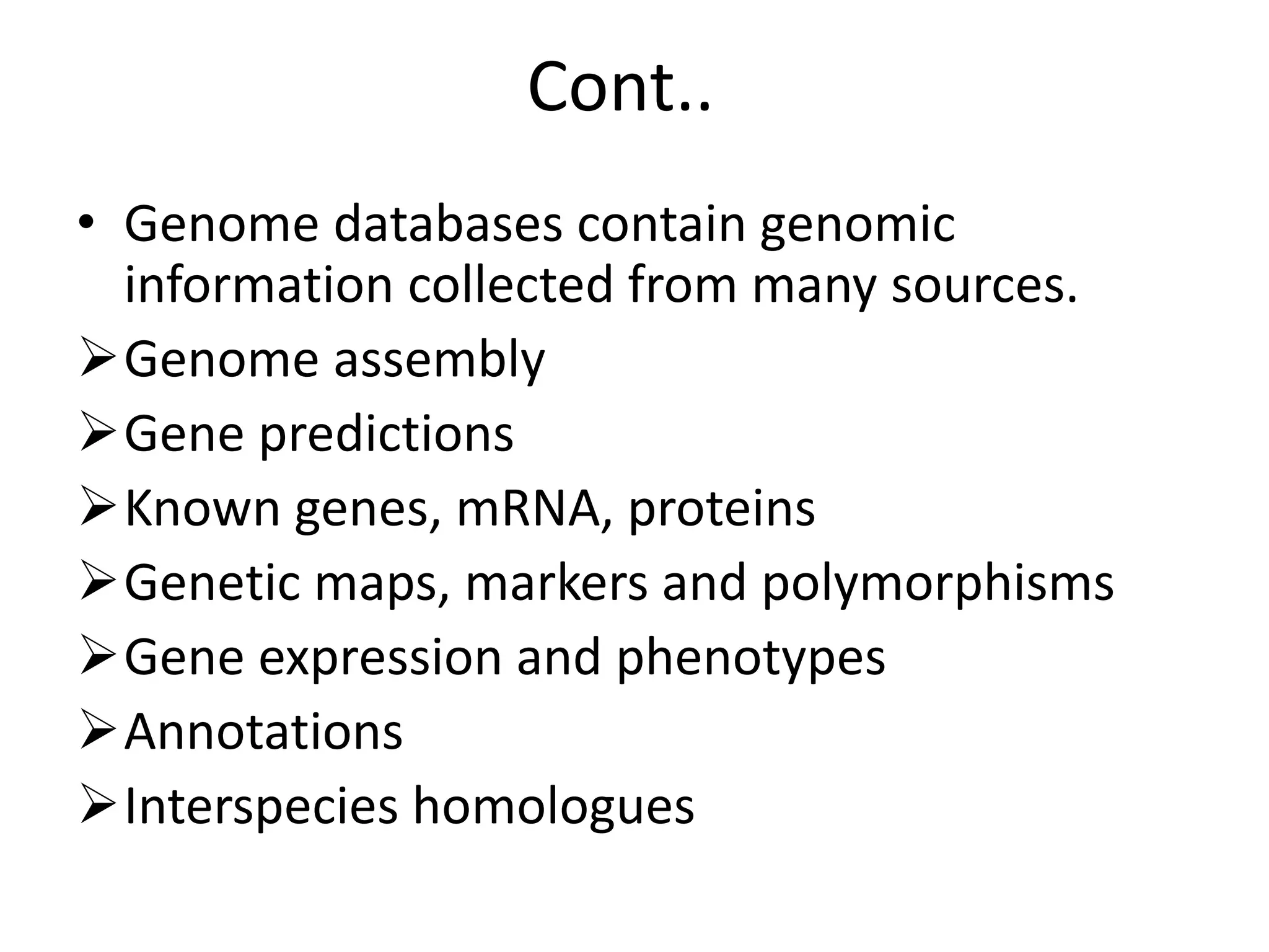 Genomic databases | PPTX
