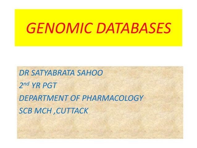 Genomic databases | PPTX