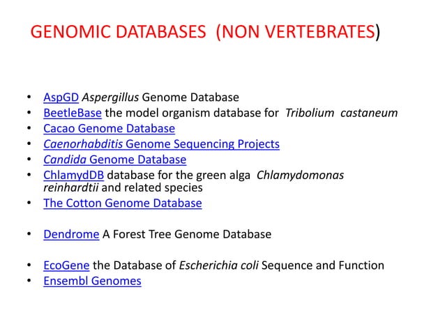 Genomic databases | PPTX