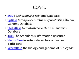 Genomic databases | PPTX