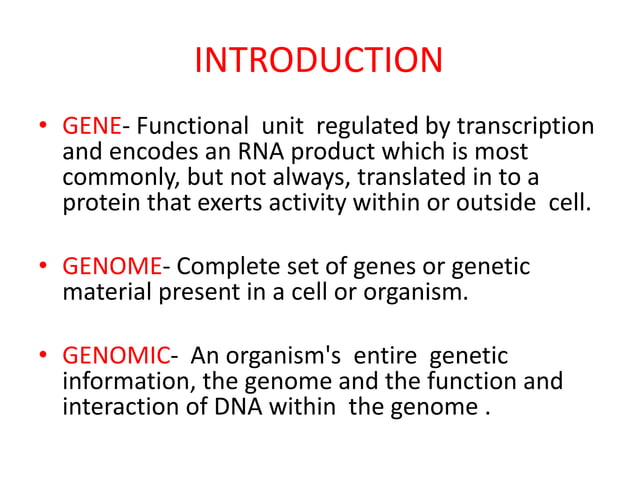 Genomic databases | PPTX