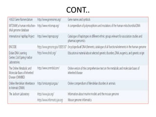 Genomic databases | PPTX