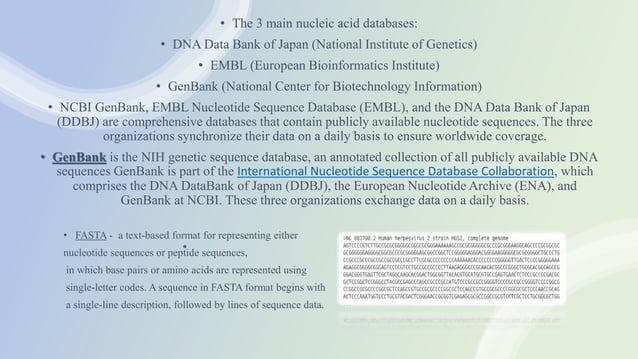 Genomic Databases-.pptx | Databases | Computer Software and Applications