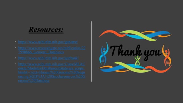 Genomic Databases Pptx Databases Computer Software And Applications