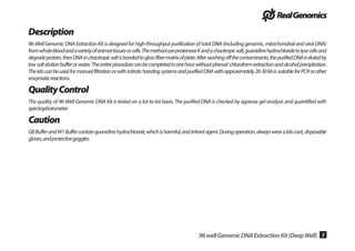 BioStar Lifetech Genomic DNA extraction kit(rbp96 b) protocol | PPT
