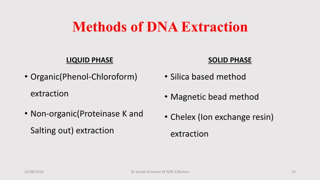 Genomic DNA Isolation.pptx | Biological Sciences | Science