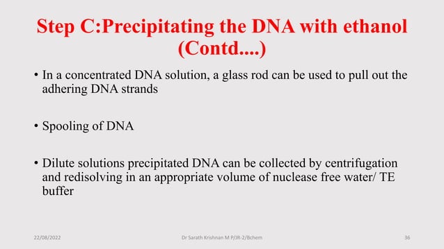 Genomic DNA Isolation.pptx | Biological Sciences | Science