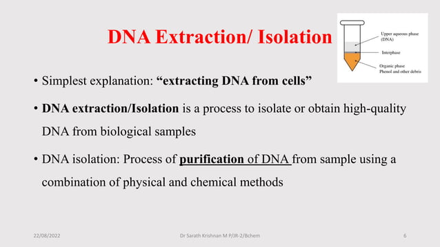 Genomic DNA Isolation.pptx | Biological Sciences | Science
