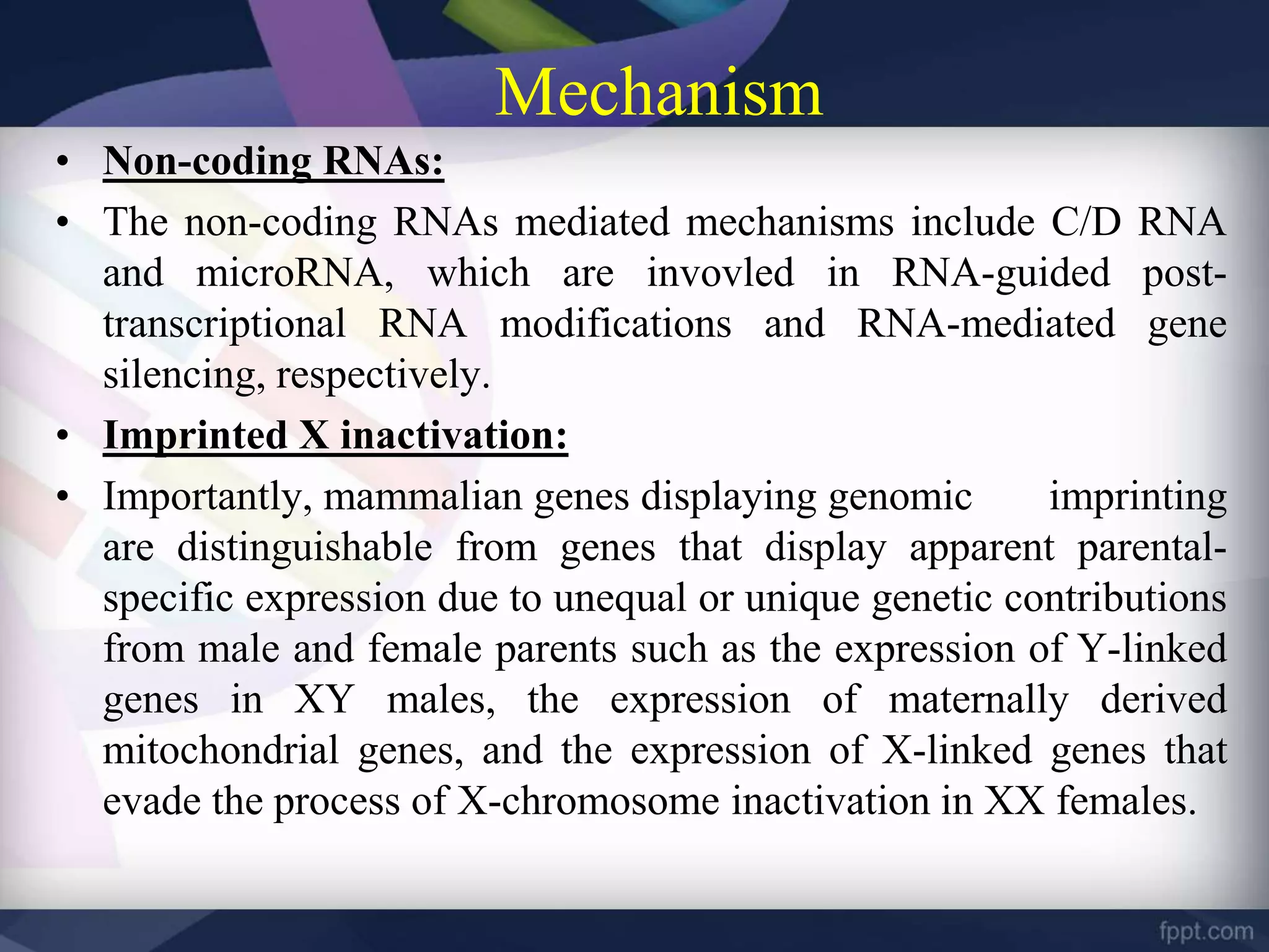 Genomic imprinting | PPTX