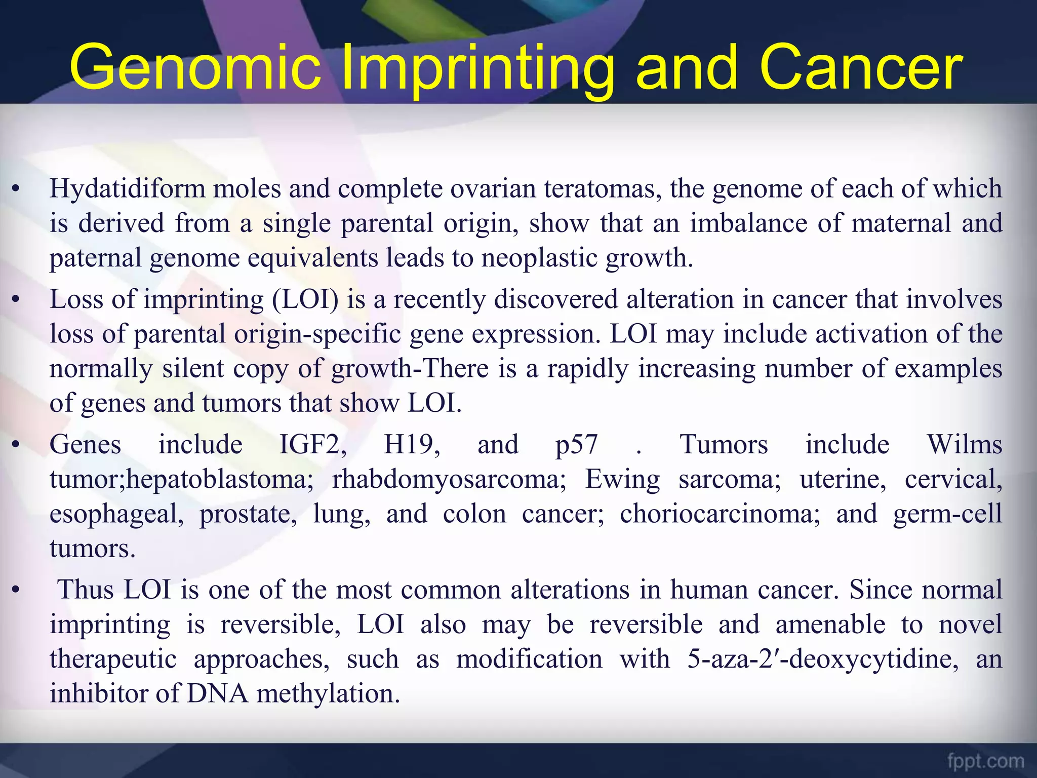 Genomic imprinting | PPTX