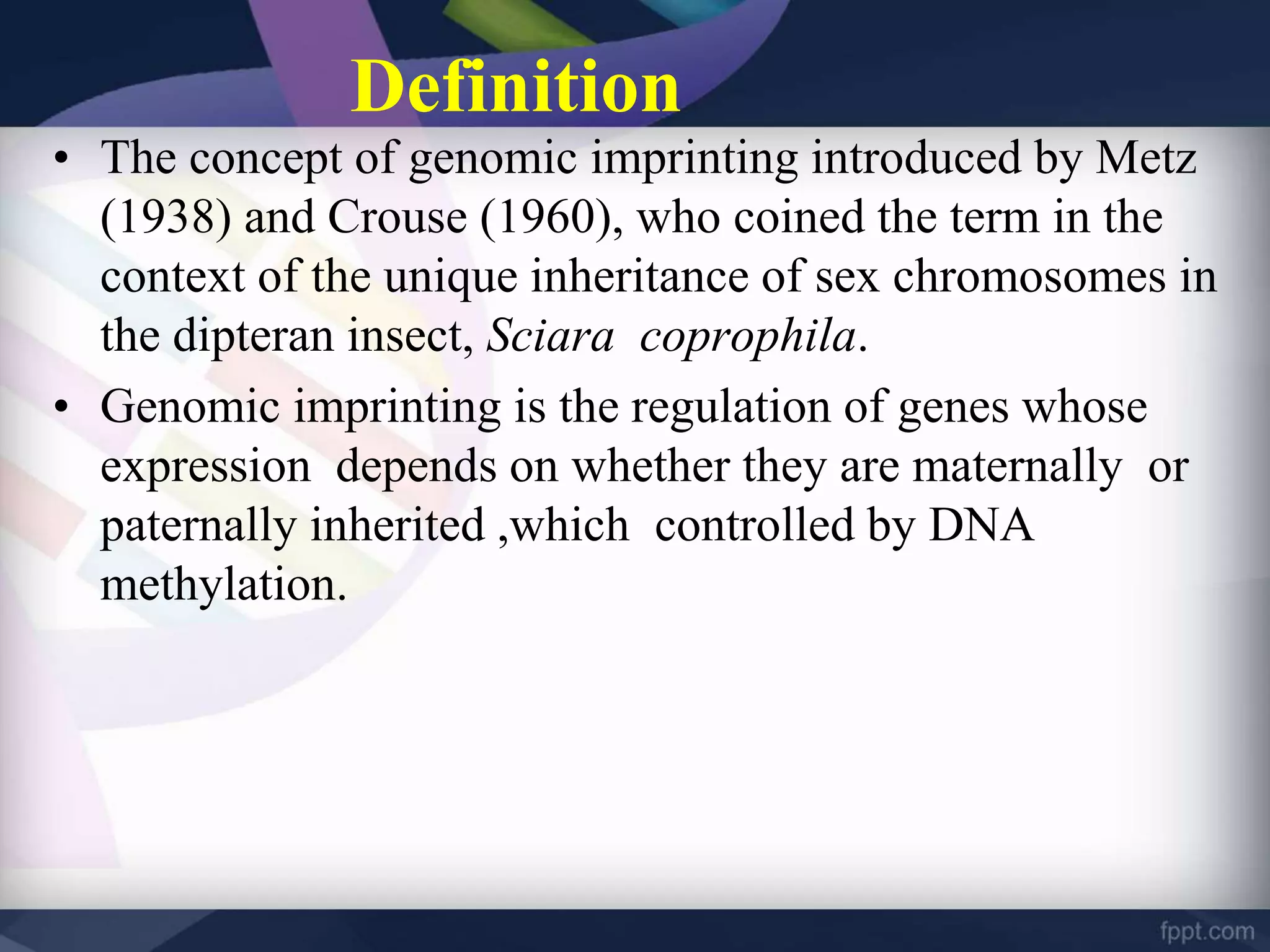 Genomic imprinting | PPTX